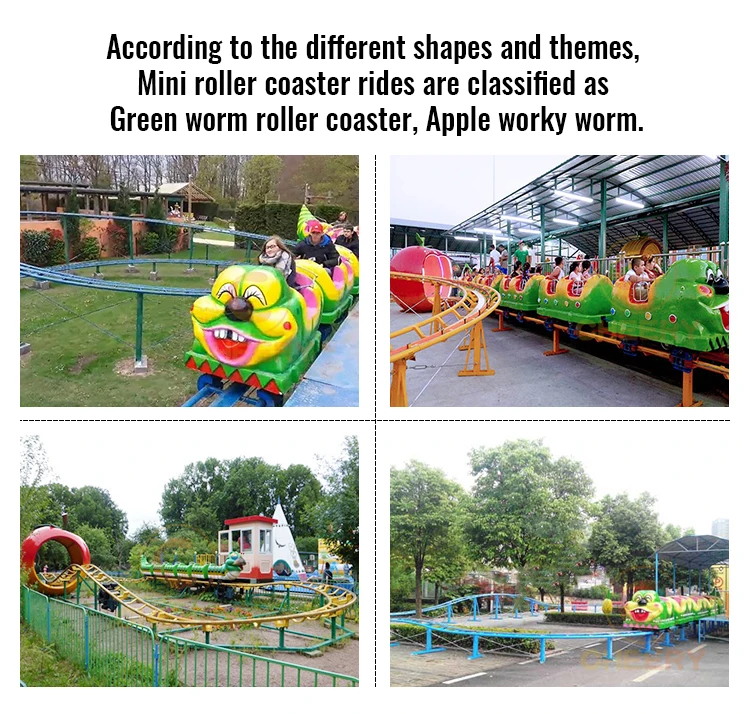 Cheery Apple Worm Mini Roller Coaster - 16 Seats Fun!
