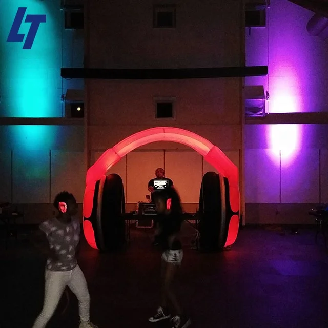Giant 10ft Led Light Event Dj Music Festival Earphone Inflatable ...