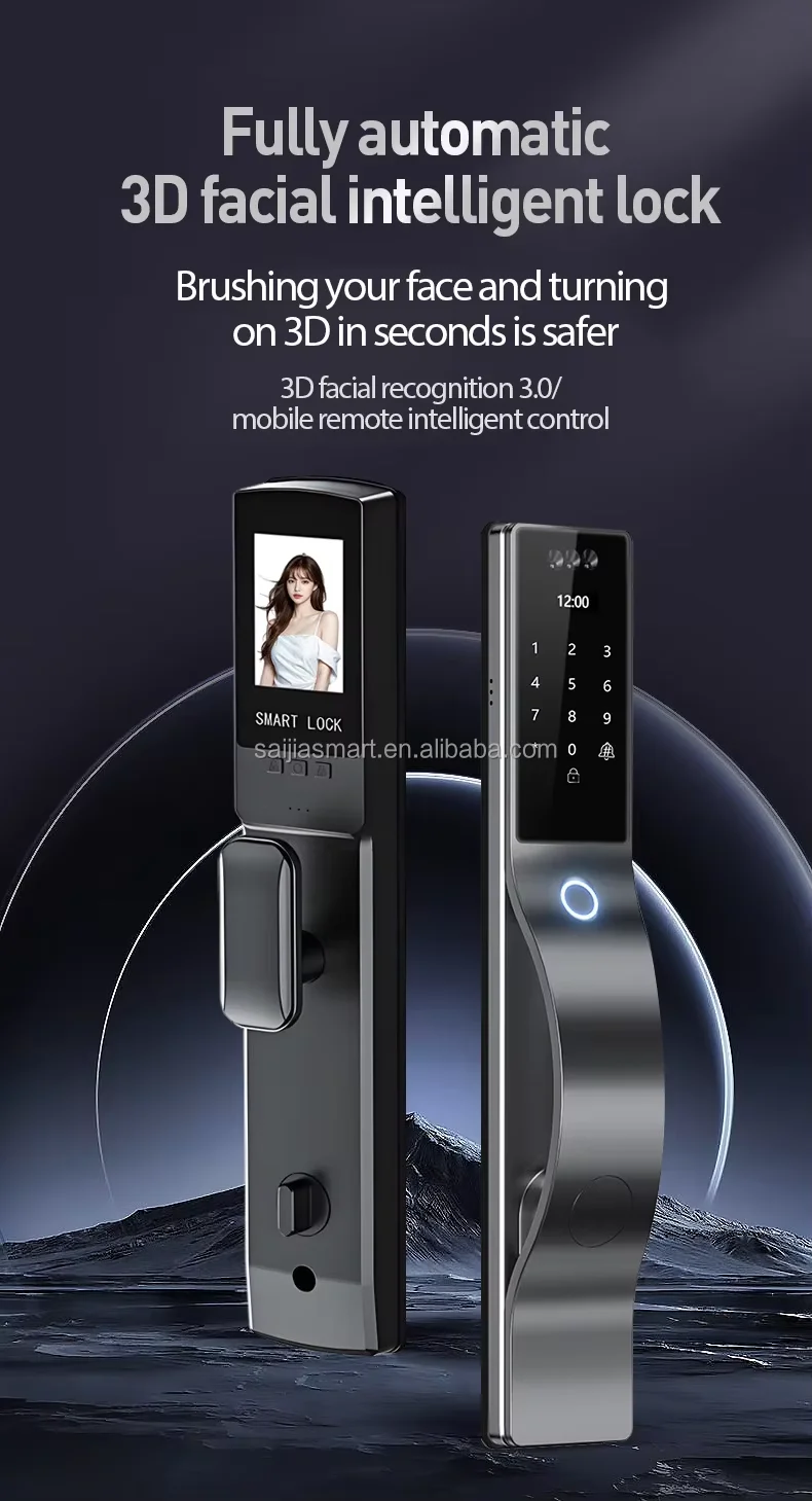 Wi-fi Smart Lock with 3D Face Recognition - Secure & Convenient