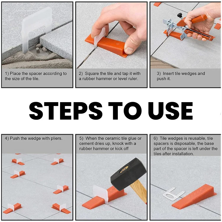 Factory White 100pcs Stone Tile Leveling System Clips Ceramic Spacers ...