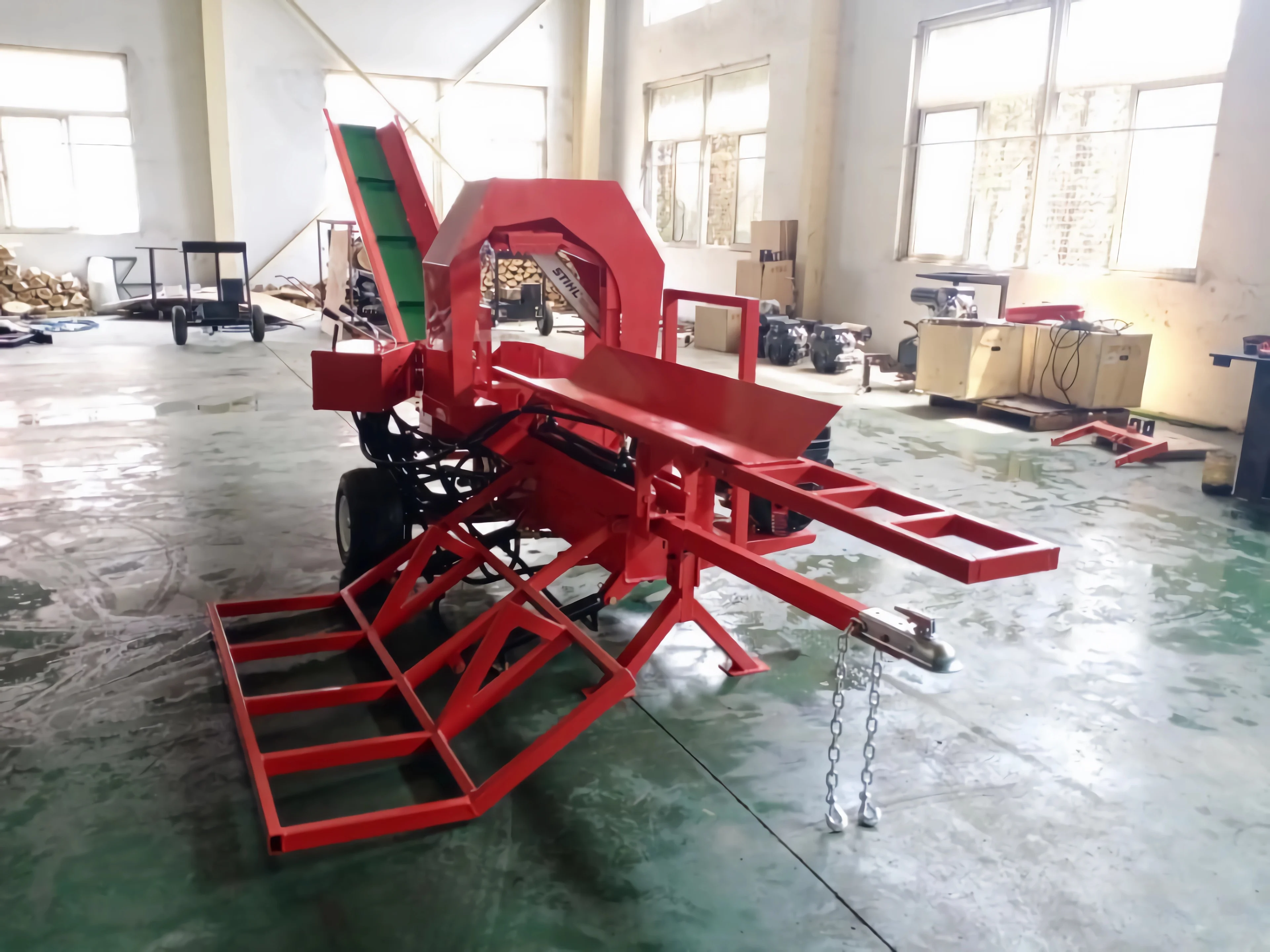 Fire Wood Processor Log Timber Splitter Wood Log Cutter and Splitter ...