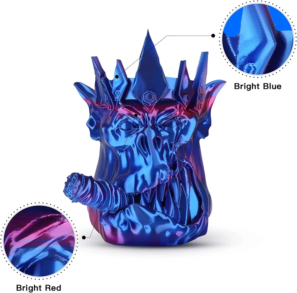 CREAT3D Dual Color Silk PLA 3D Filament - 1kg/roll