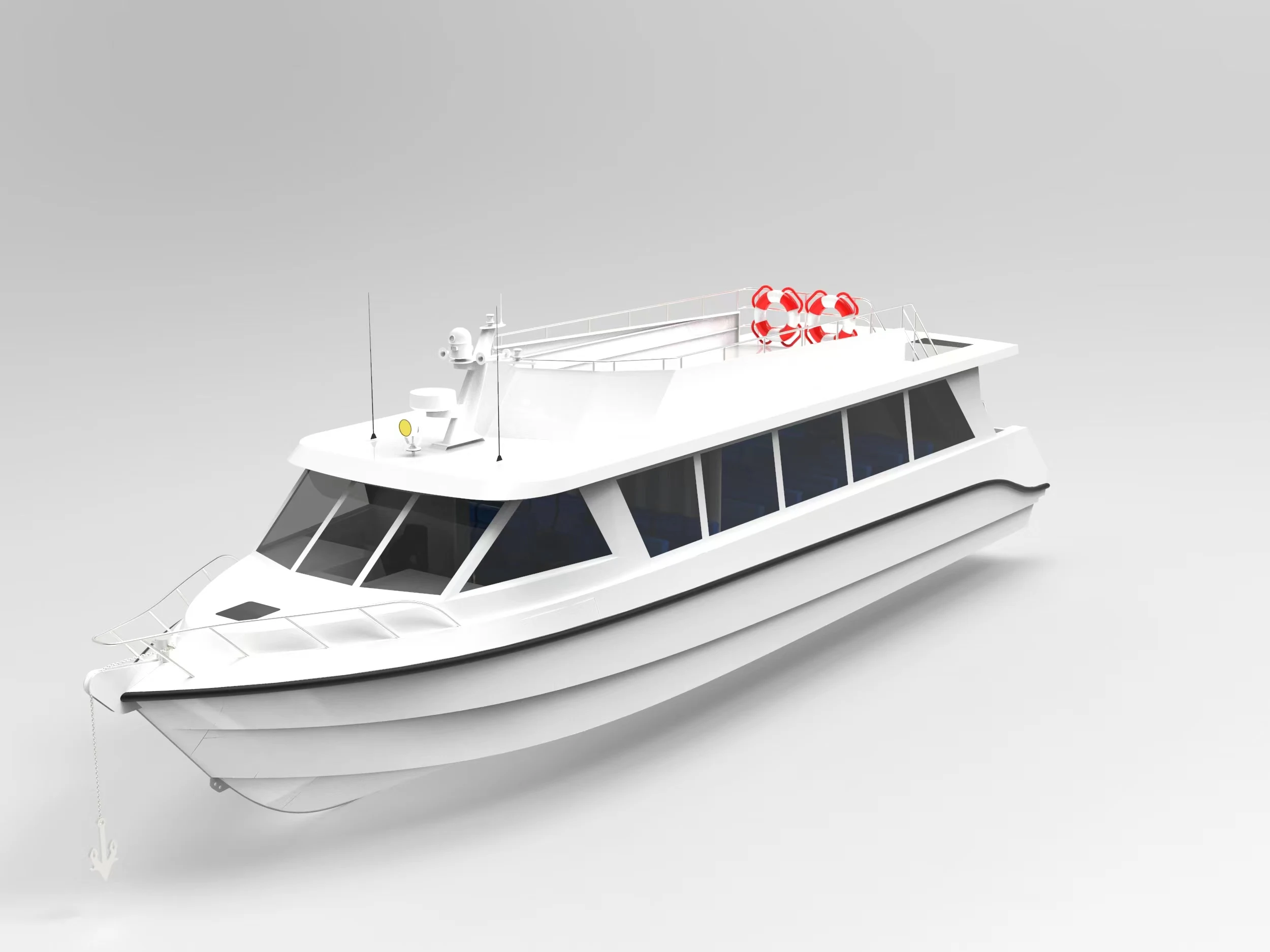 5083 Aluminum Passenger Boat - 17.6m Water Taxi Barge
