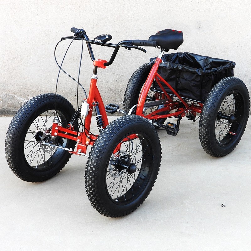 Fat tire off-road pedal quad bike snow four-wheeler bike| Alibaba.com