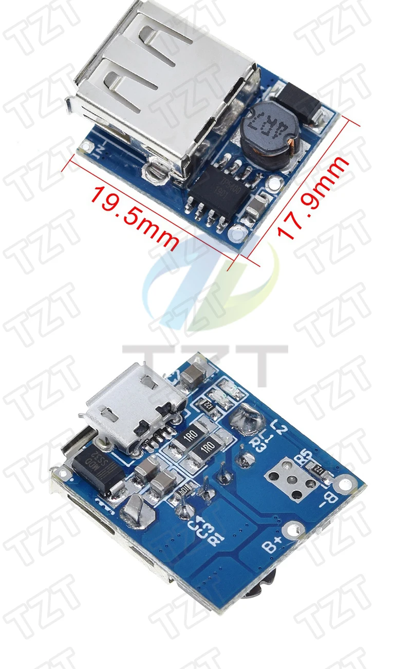 Usb 5v 1a Step Up Boost Converter Power Supply Module Micro Usb 18650 ...
