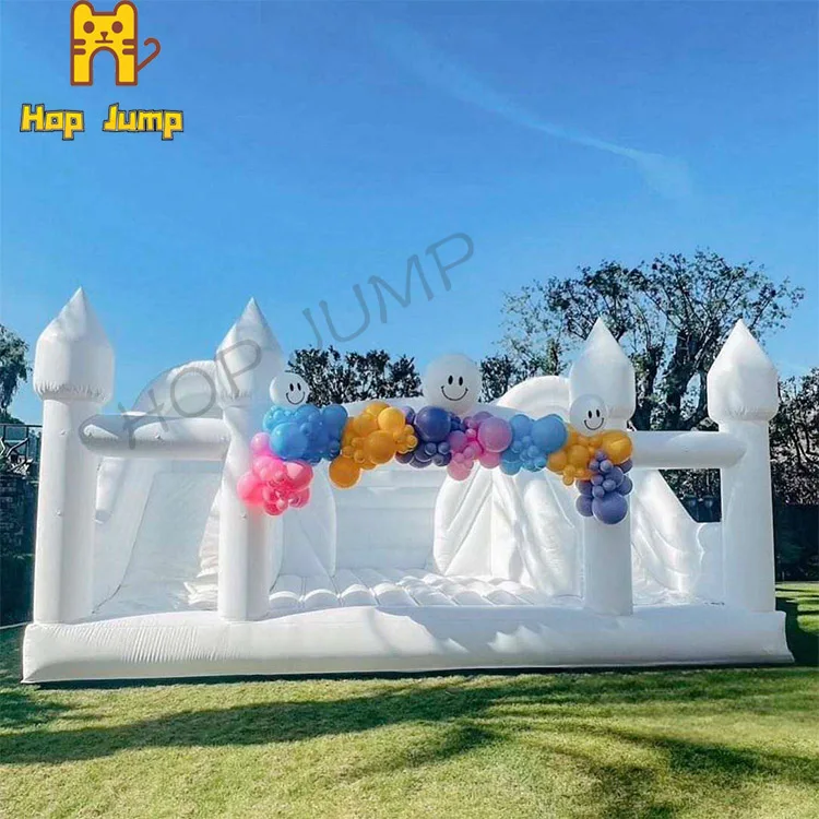 Commercial Grade Pvc White Bounce House With Slide - Buy White Bounce ...