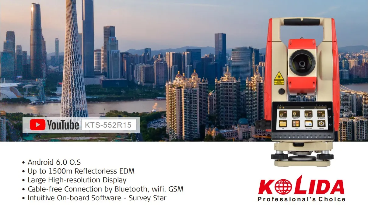 Measuring And Surveying Instrument Total Station Kolida Kts-552 With 1500m Non Prism - Buy ...