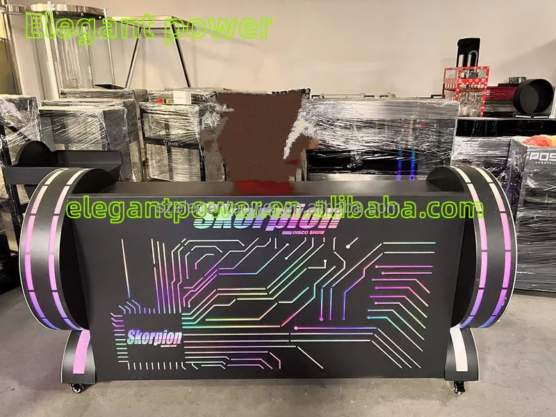 VIP High Quality Metal Disco Pub 3d Led Screen bar Dj Table Booth Stand ...