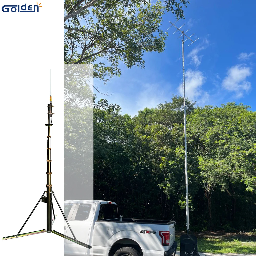 Pneumatic Telescopic Mast 3M-20M Load 3KG-300KG - Durable Antenna Pole ...