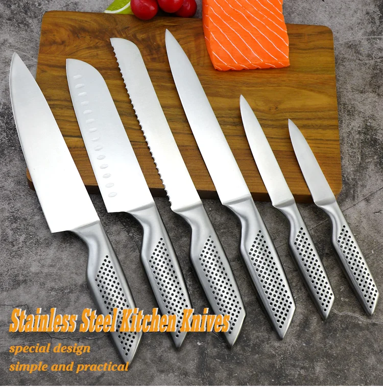 Eco-friendly Silver Stainless Steel Knife Sets - Six Piece