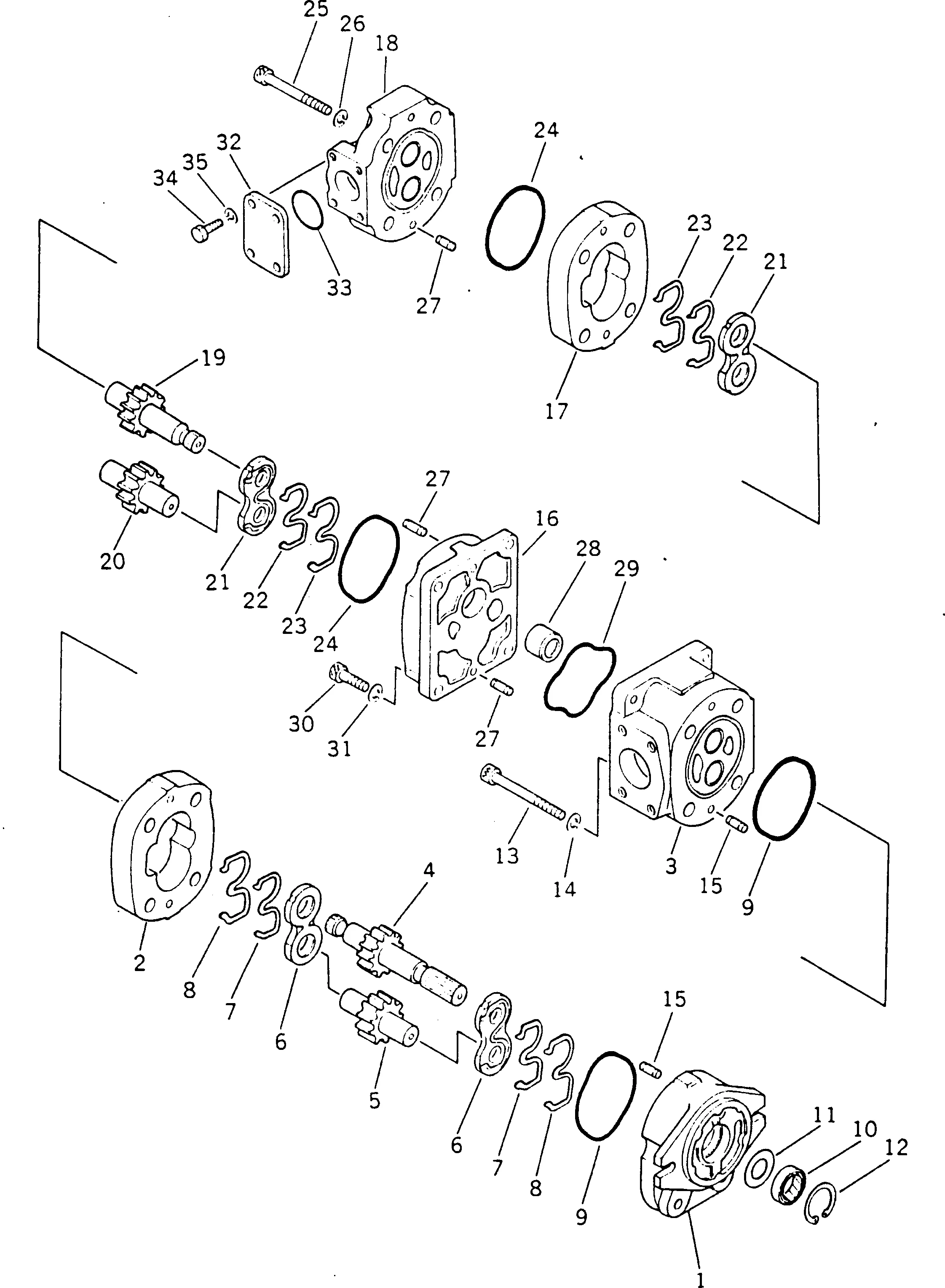 Wx Gear Oil Transfer Pump Transmission Gear Pump 705-56-23010 For ...