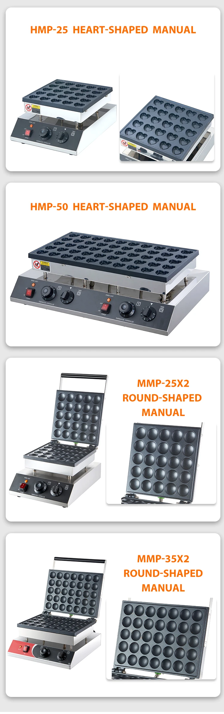 Commercial Snack Equipment Muffins Machine Poffertjes Maker 25 Holes ...