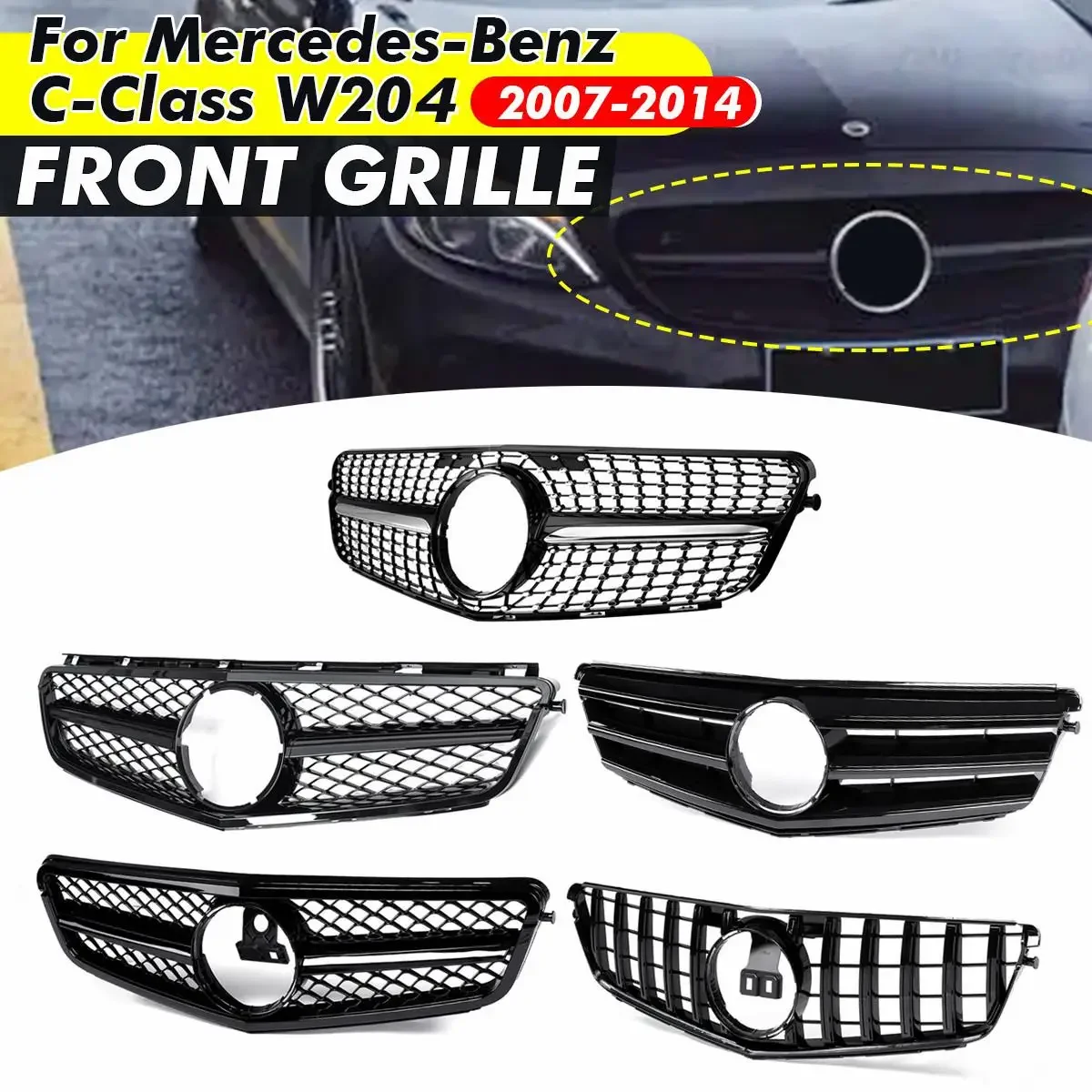 Mercedes Benz W204 C Class Sports Front Car Grille OEM | Wholesale