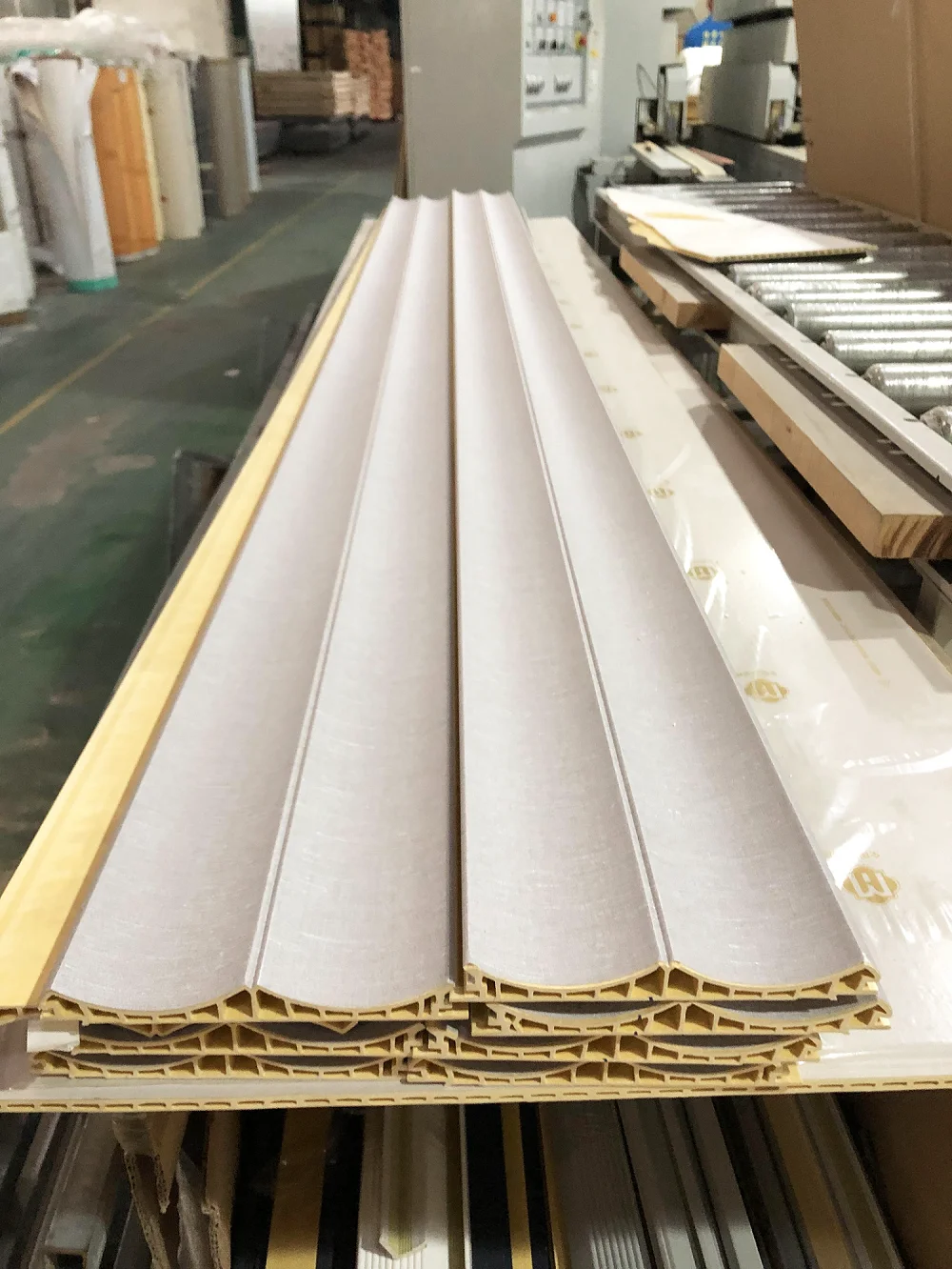 Contemporary WPC 3D Wave Design PVC Decorative Wall Panels for Hotels ...