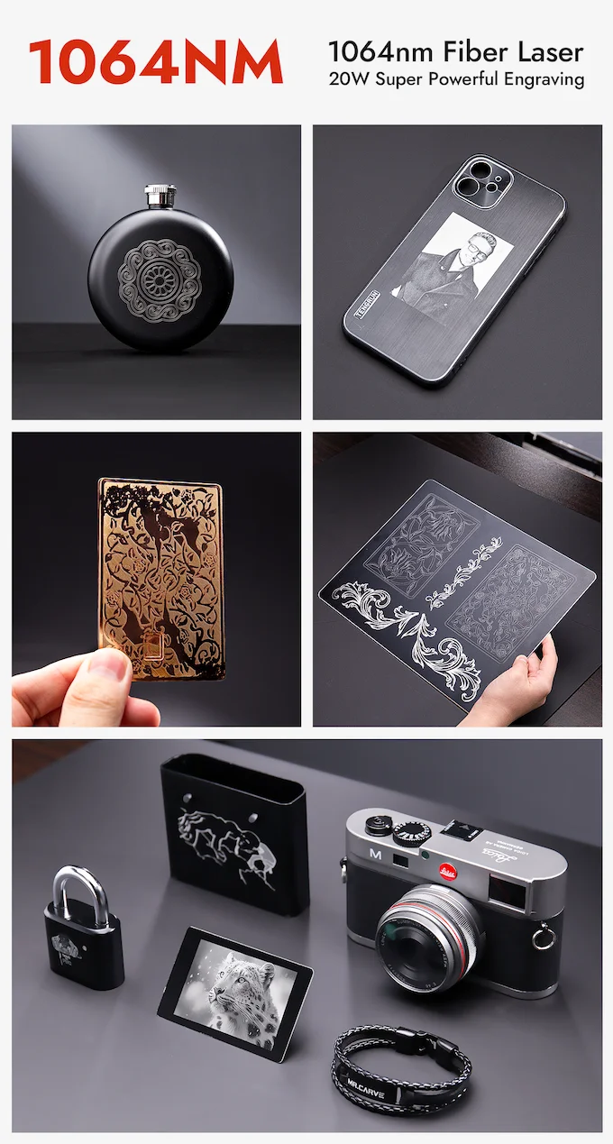 Mobile App Operation Mr Carve C2S 20W Fiber Laser Engraving Machine