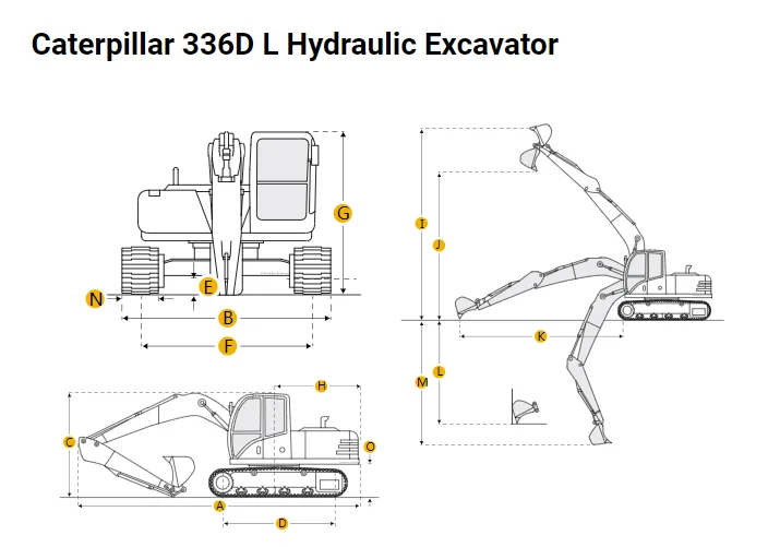 Japan Original Paint Japanese Original Caterpillar Cat 336d 336d2 ...