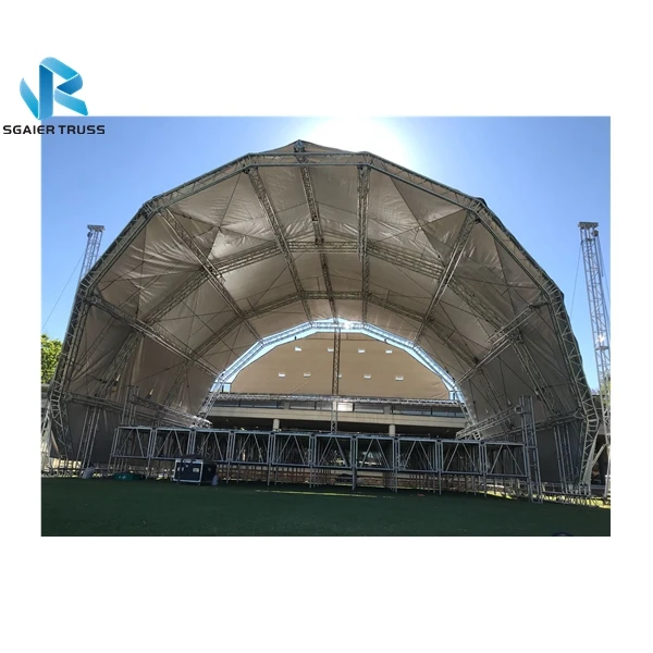 Ground Support Stage Truss System C Channel Roof Truss Semi Circle Roof ...