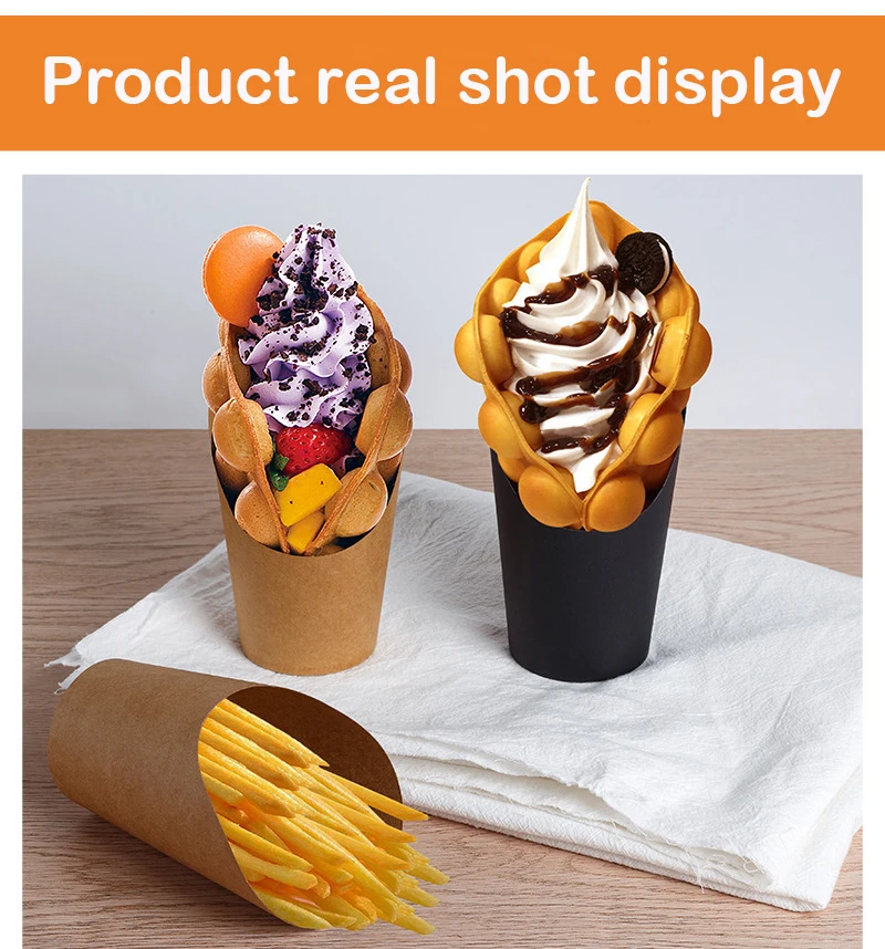 Slanted Paper French Fries Cup Party Baking Supplies 12 Instant Factory ...
