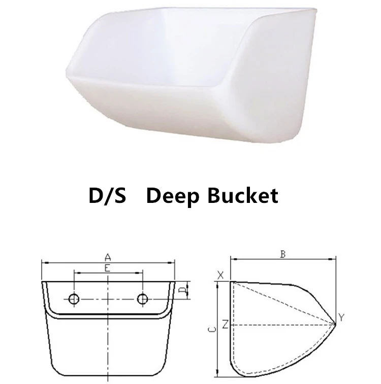 Plastic Elevator Roller Rice Bucket Hdpe Nylon Food Grade Bucket - Buy ...