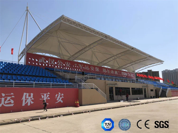 Outdoor Anti-uv Sports Grandstand Stadium Bleacher With Membrane ...