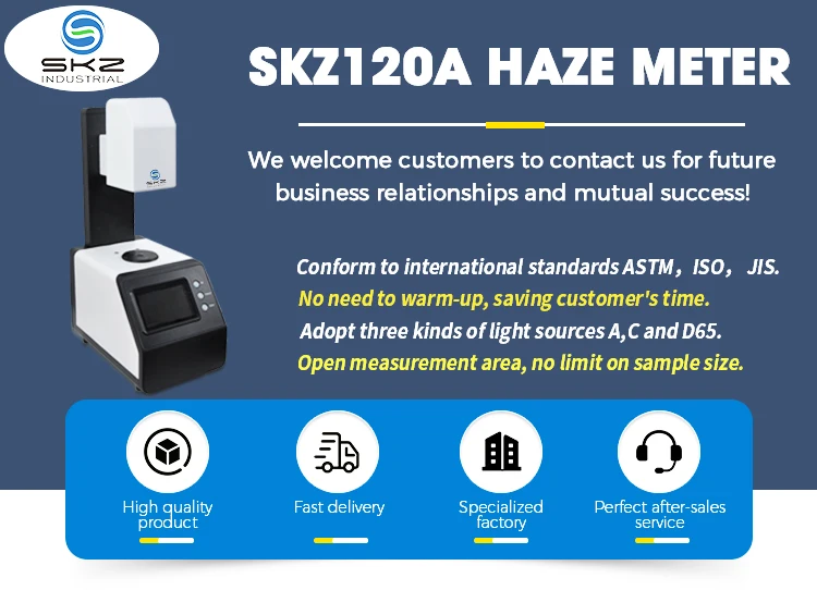 Astm D1003 Digital Haze Meter Transparency Transmittance Tester Skz120a ...