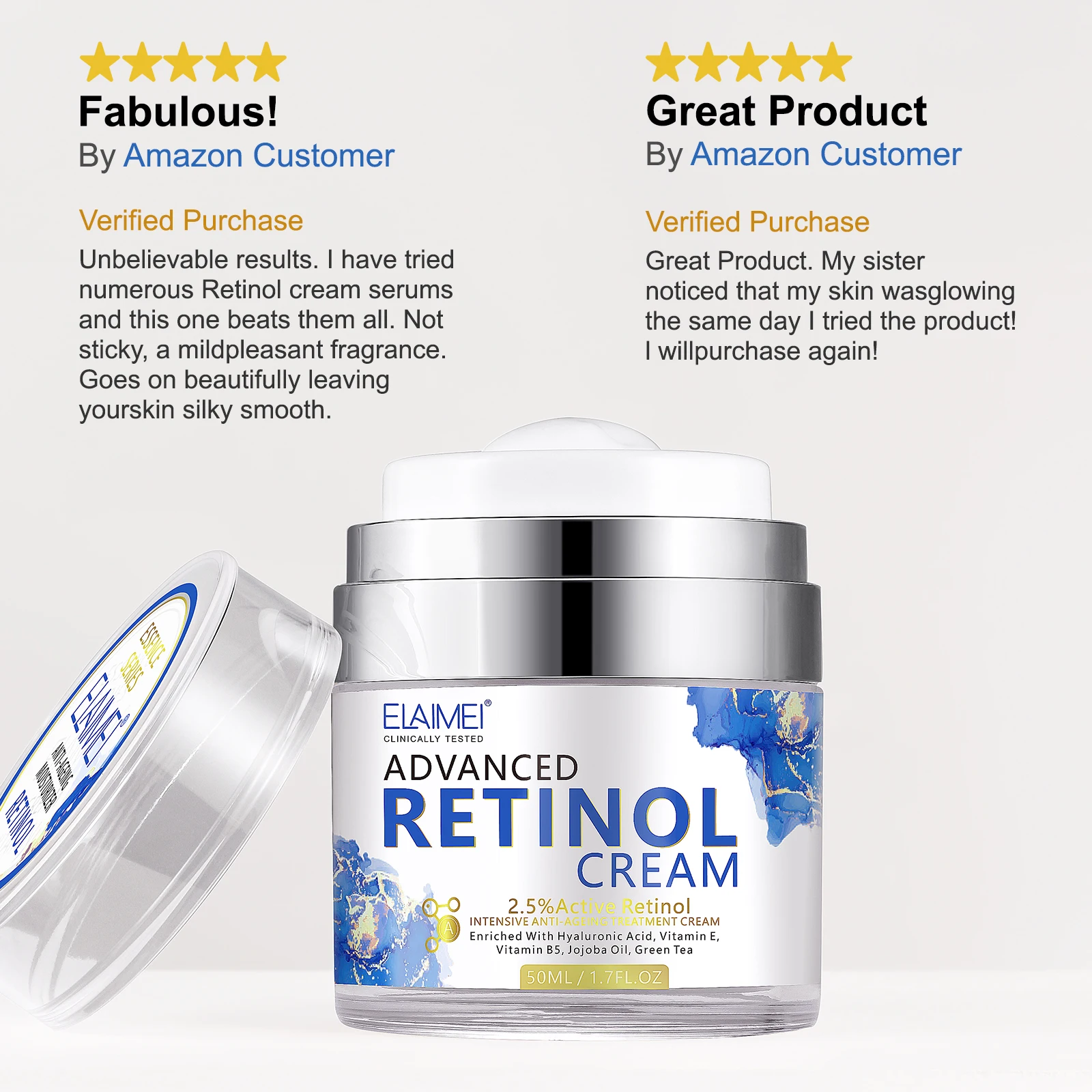 Elaimei Private Label 2 5 Active Retinol Vitamin E Anti Aging Anti