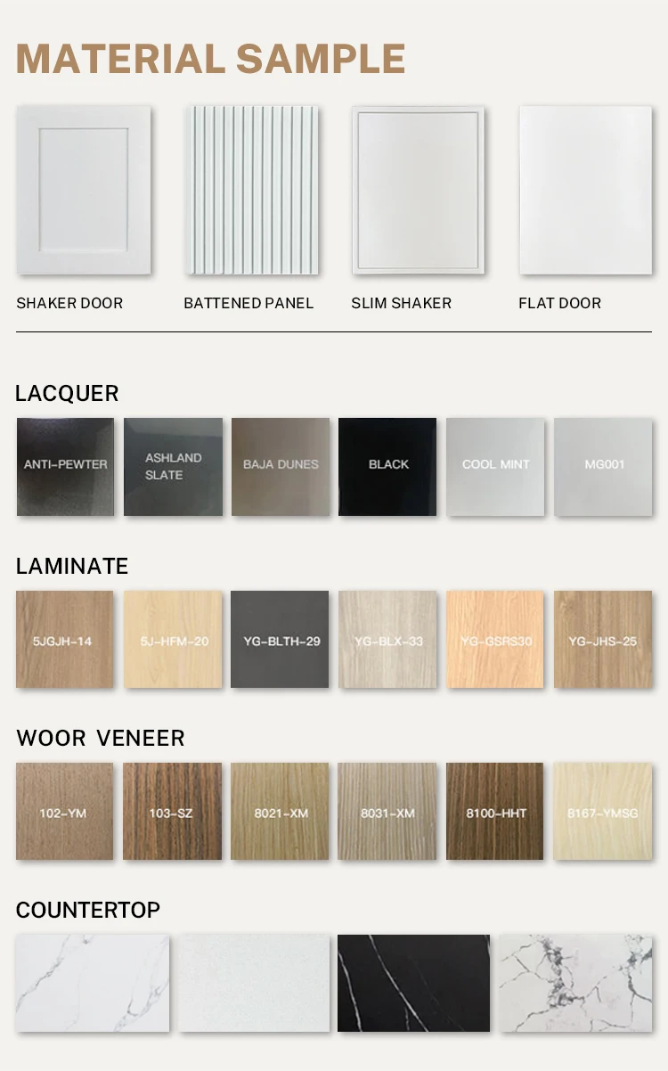 Melamine Finish Luxury Modular Modern Custom Plywood Kitchen Cabinets ...