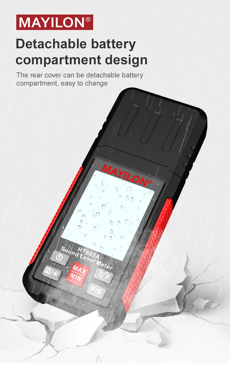 Mayilon Ht602a Digital Sound Level Meters 30~130db Measuring Range Portable Sound Level ...