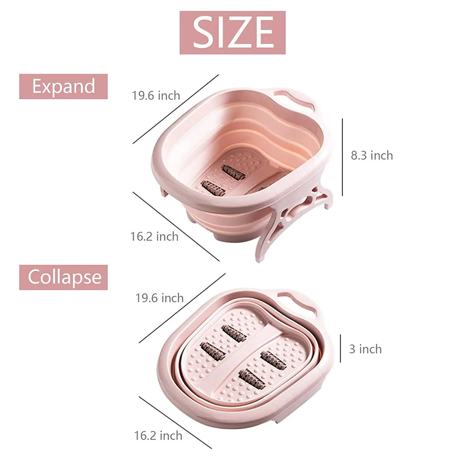 Collapsible Foot Wash Basin - Ideal for Soaking and Pedicures
