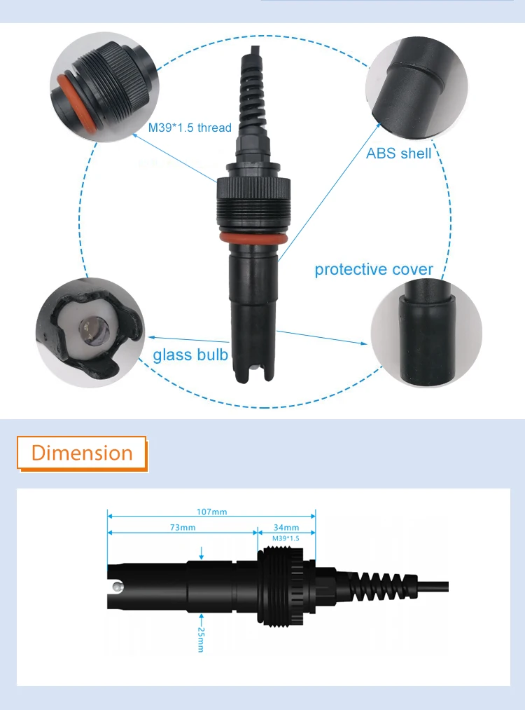 pH Sensor With Transmitter RS485 Relay Output Analog pH Meter Sensor ...