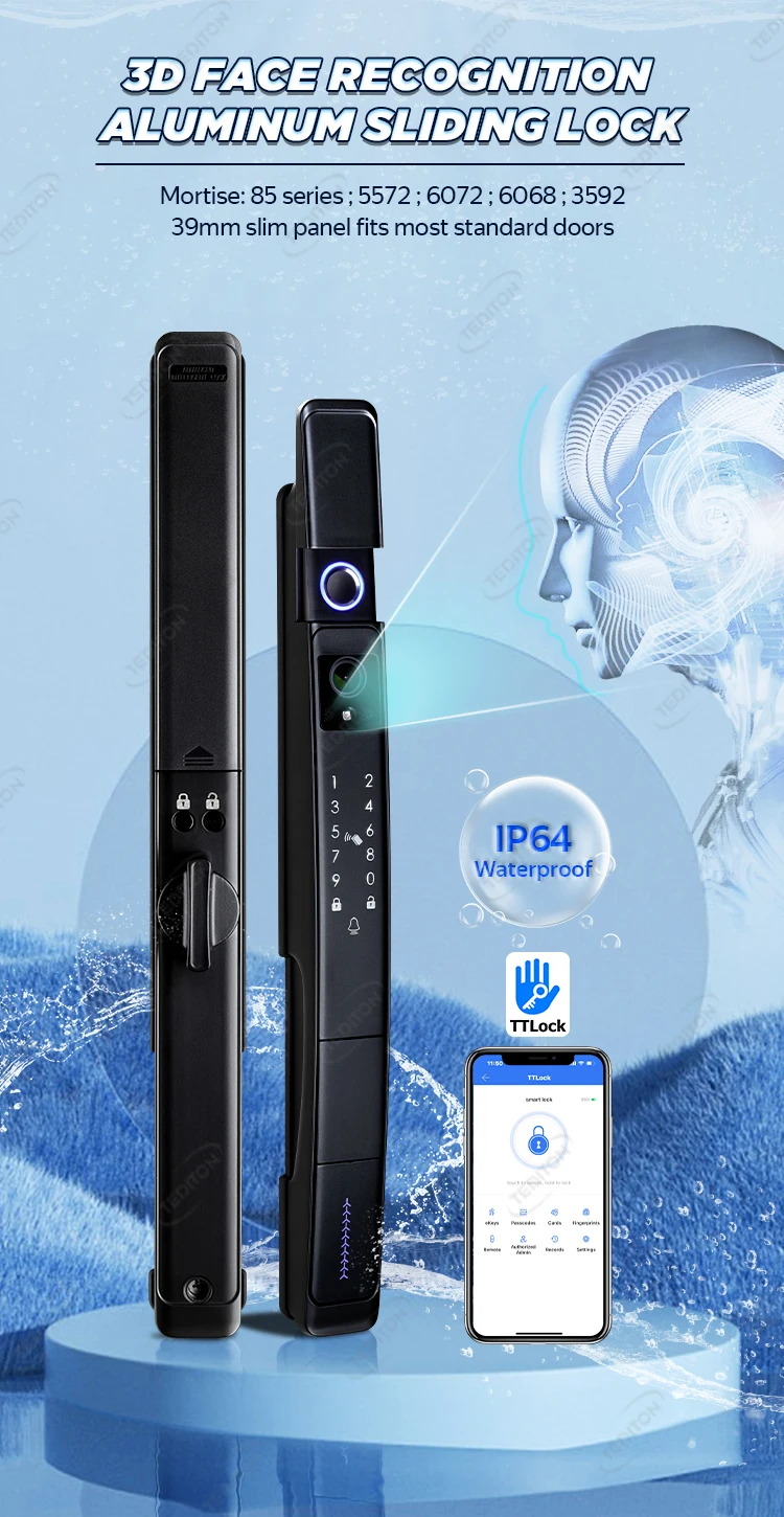 Tediton Ttlock Ip64 Waterproof 3d Face Recognition Fingerprint Motion ...
