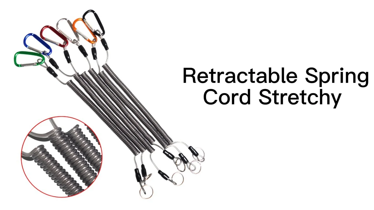 Topind Retractable Spring Cord Stretchy Elastic Safety Ropes Wire ...