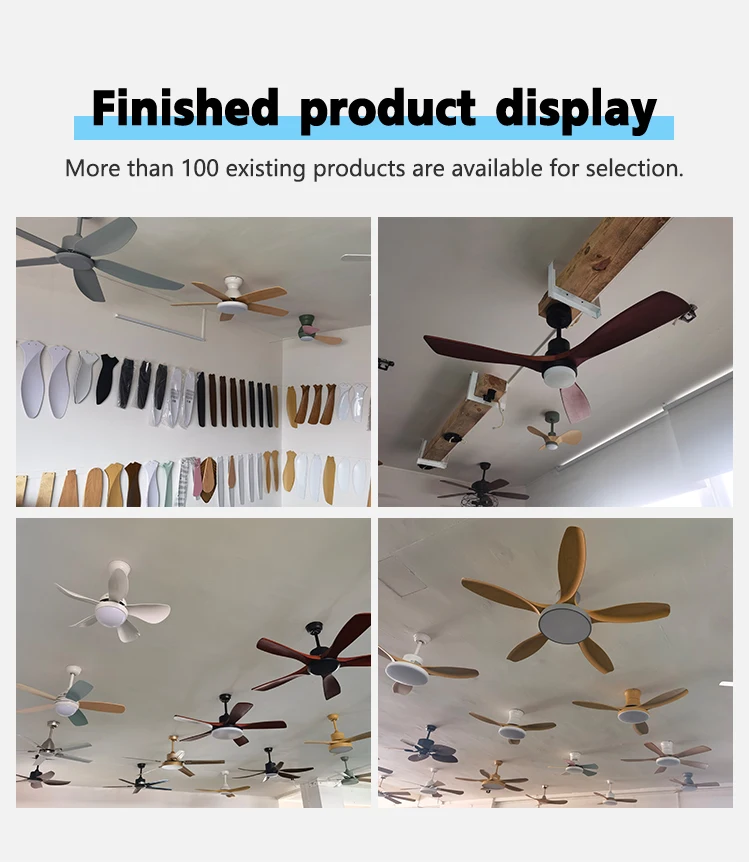 Modern Luxury Decorative Transparent Blade Ceiling Light Remote Control ...