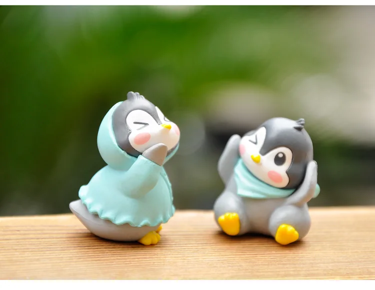 Cartoon Penguin Miniature Figurine Resin Craft Succulent Potted Plants ...