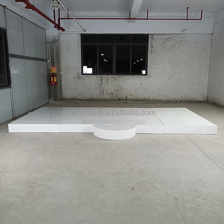 High-density Outdoor Wedding Stage Platform - White Acrylic