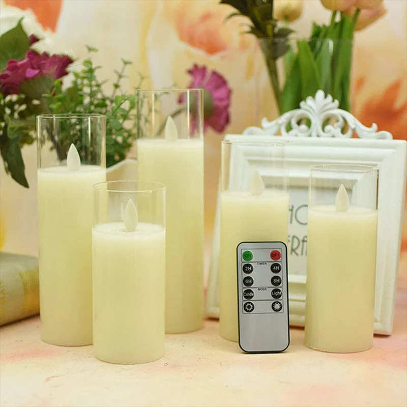 Wholesale Led Candles With Remote Control Set Of 5 High Real Wax ...