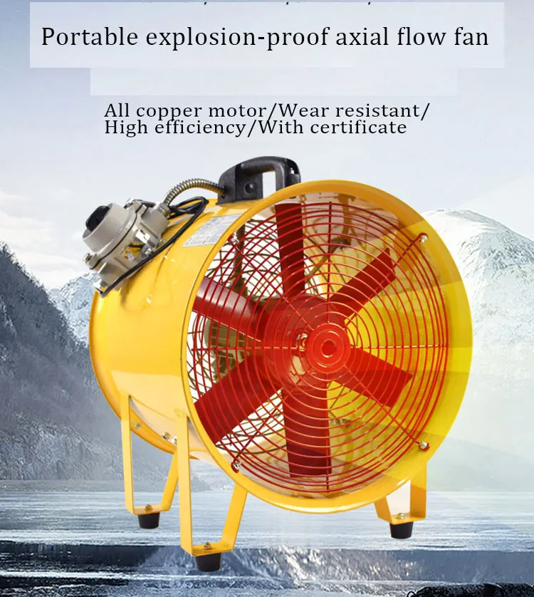250mm 10inch Explosion Proof Axial Flow Fan Proof Blower Drum Hand Lift ...