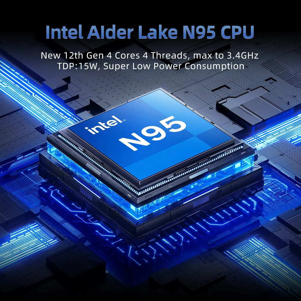 Mini Pc Intel Processor Alder Lake N95 4c 4t Win11 8gb Ddr5 256gb Hd Mi