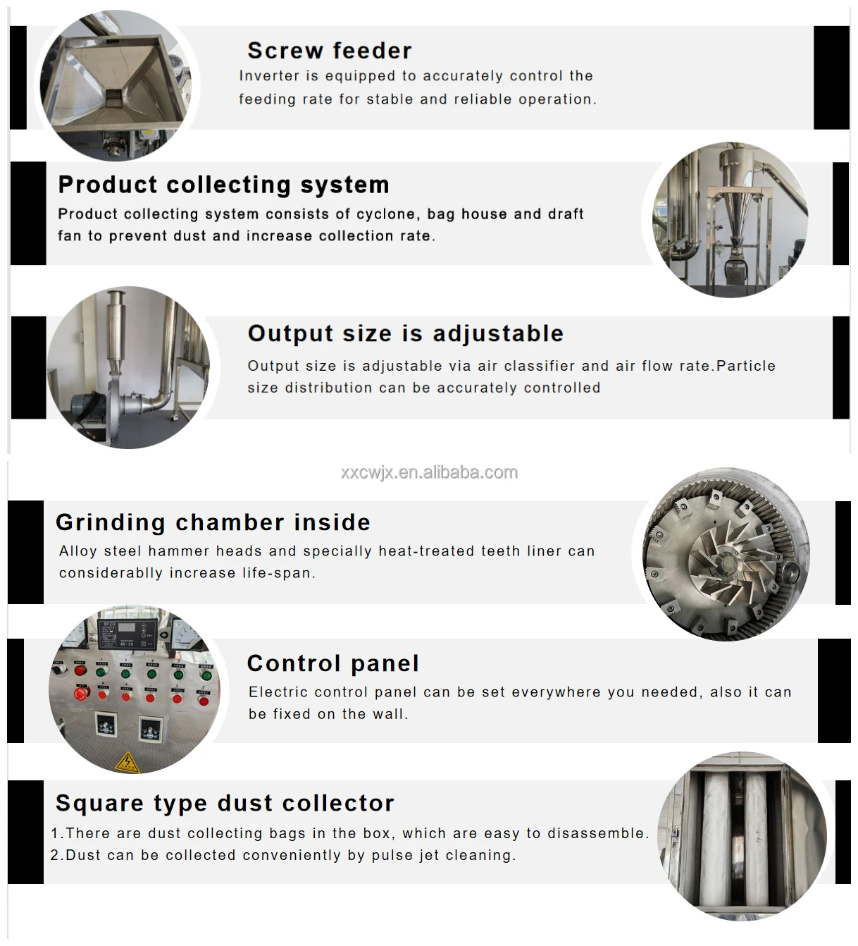 CW Clove Cardamom Sugar Salt Powder Making Crusher air Classifying Mill ...