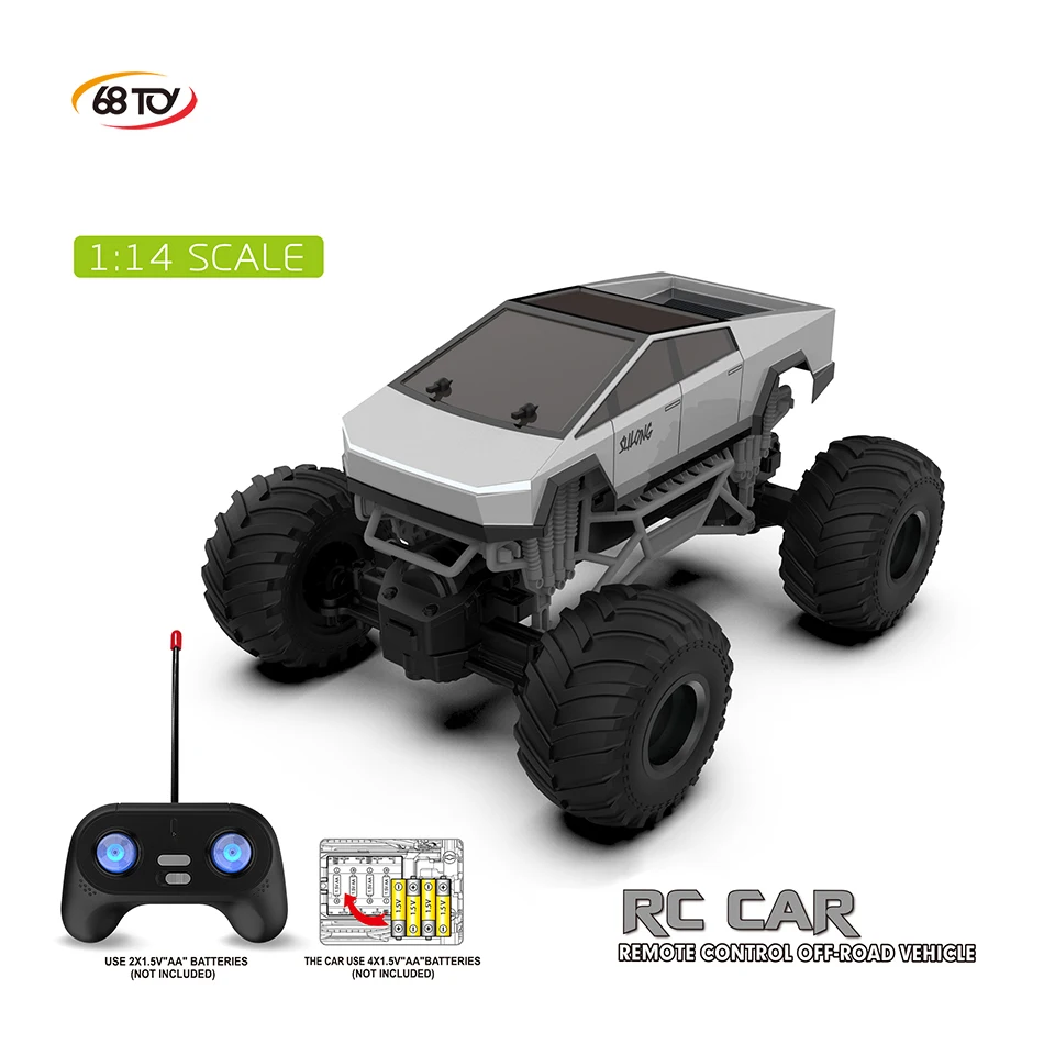 1:14 Scale Rc Cybertruck Model Remote Control Car Toy Pickup Truck With ...