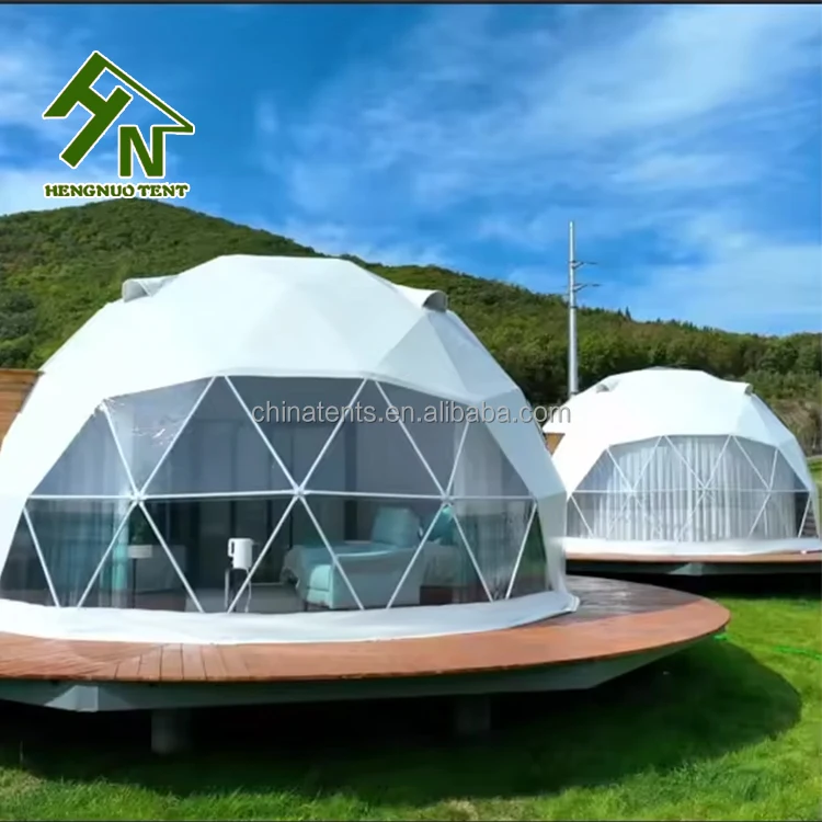 Custom 6m 7m 8m Glamping Dome Outdoor Waterproof Geodesic Dome House ...