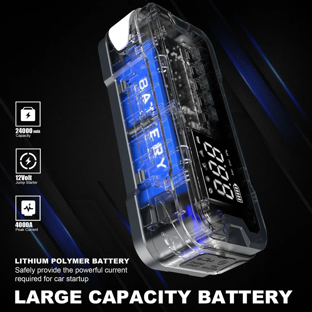 12V Auto Inflatable Pumps Electric Tire Inflators for Car Wireless ...