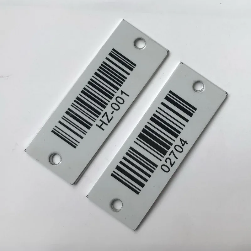 Custom Metal Barcode Label Stainless Steel Bar Code Aluminium Asset Tag ...