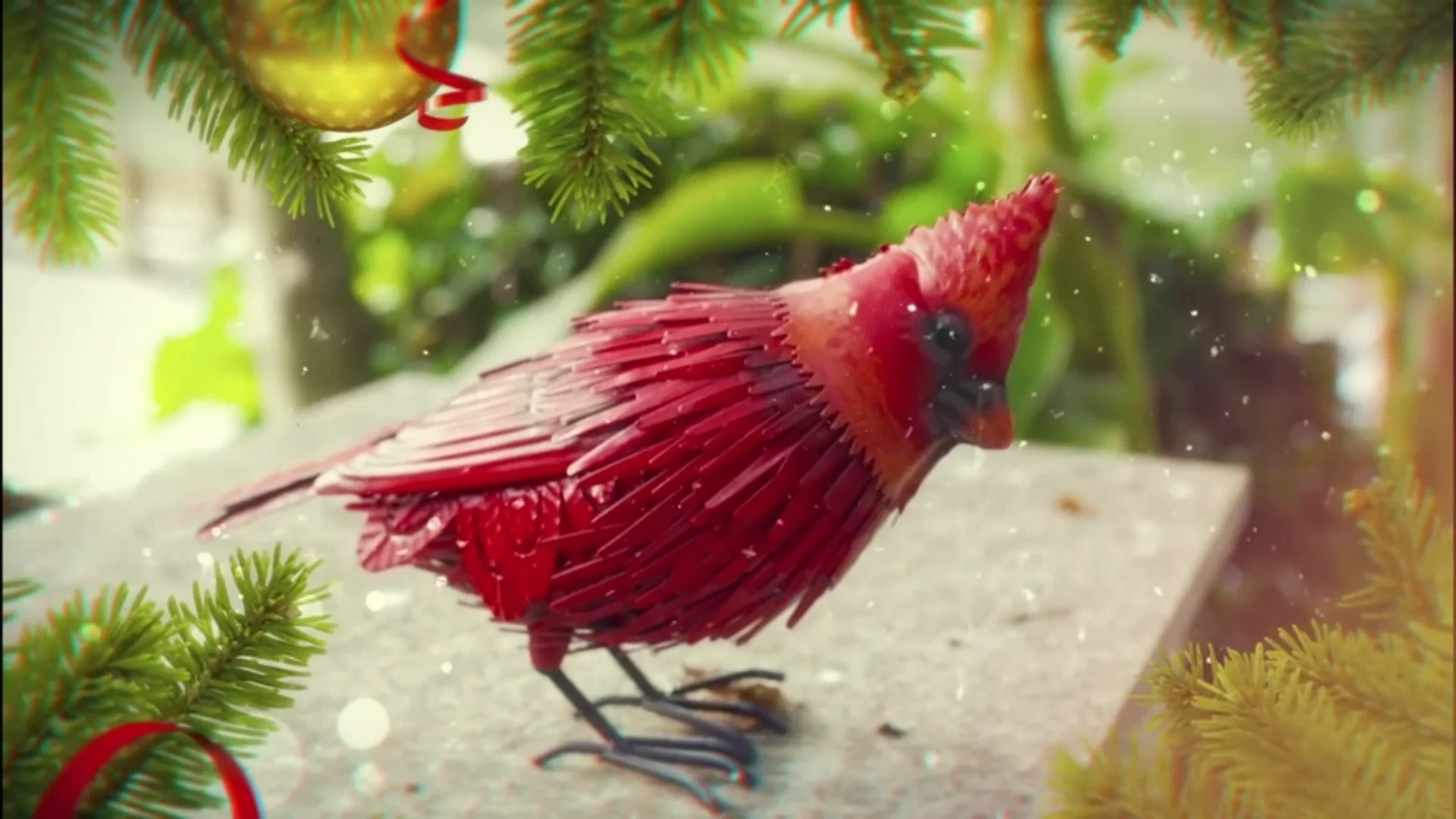 Outdoor Handmade Red Metal Cardinal Sculpture Garden Metal Animal Craft ...