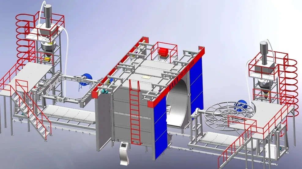 Shuttle Rotomolding Machine Roto Rotational Molding Water Tank Rotating ...