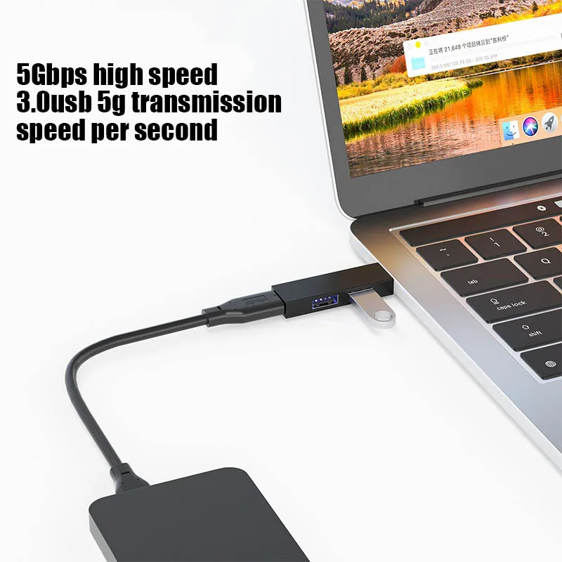 Wireless 3 In 1 Usb 3.0 Hub For Laptop Adapter Pc Computer Usb 2.0 ...
