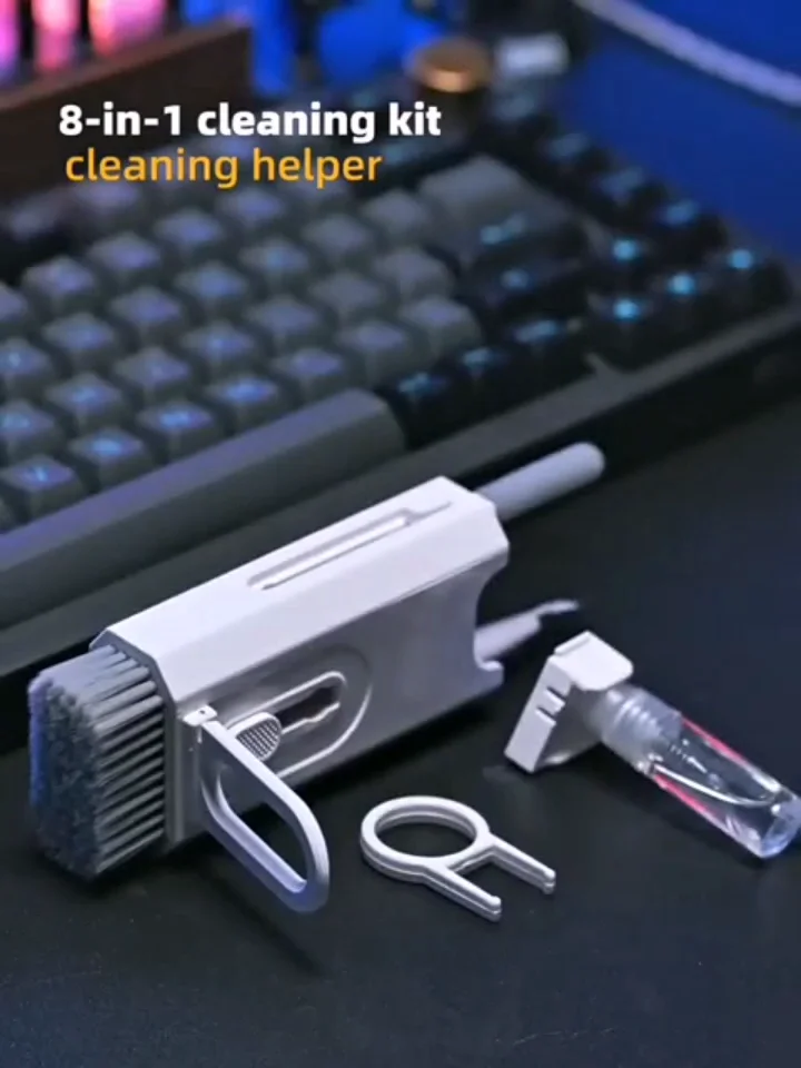 8 In 1 Dust Removal Cleaner Brush Built-in Key Multifunctional Phone ...
