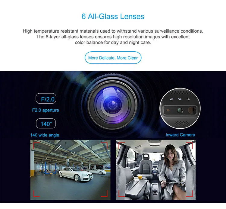 Jimi Iot JC400P AI Dual Lens Dashcam - 4G 2-Channel Car Camera