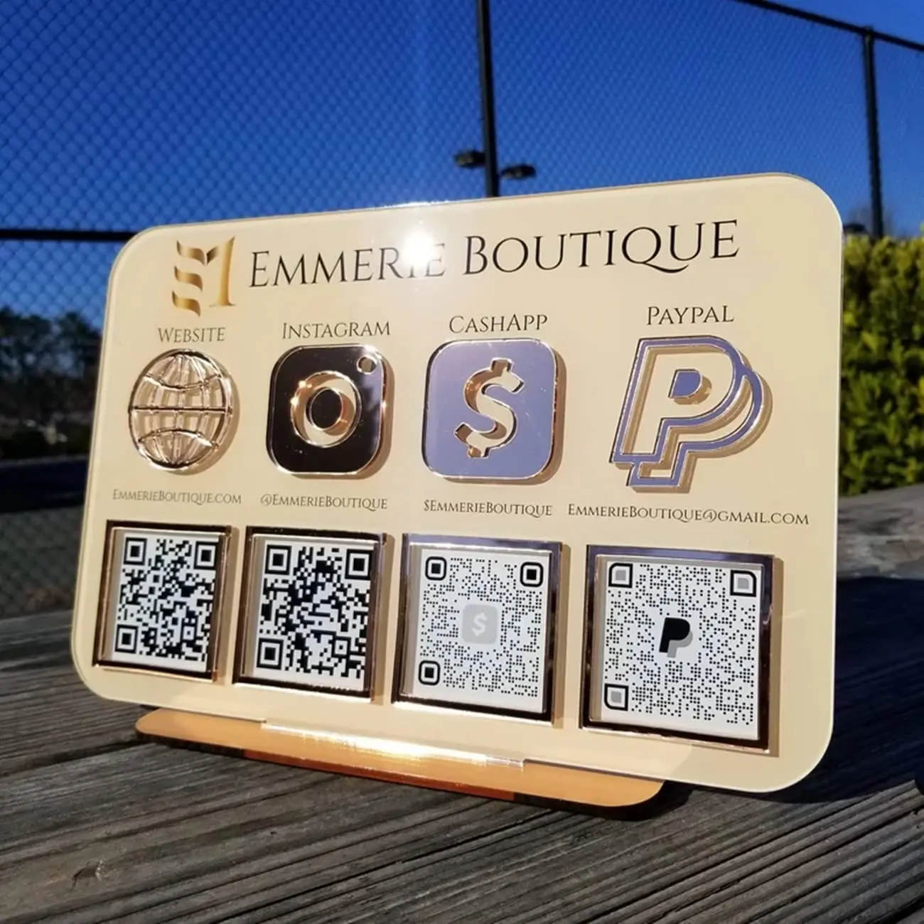 Custom Business Logo Personalized Vendors Pop up Shops Signage Social ...