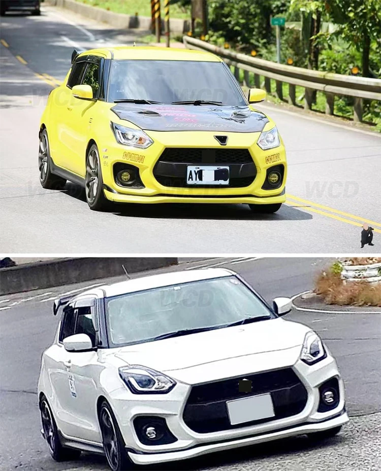 Suzuki Swift ZC33S Carbon Fiber Front Lip Splitter & Canards